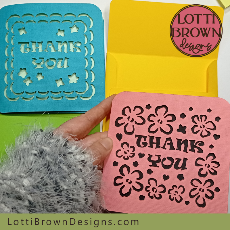Thank You Card SVG Files For Cricut Other Cutting Machines